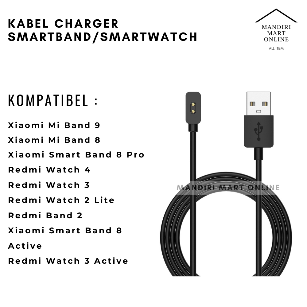 Charger Cable Xiaomi Mi Band 9/8 Charging USB Cable Redmi Band 2/Xiaomi ...