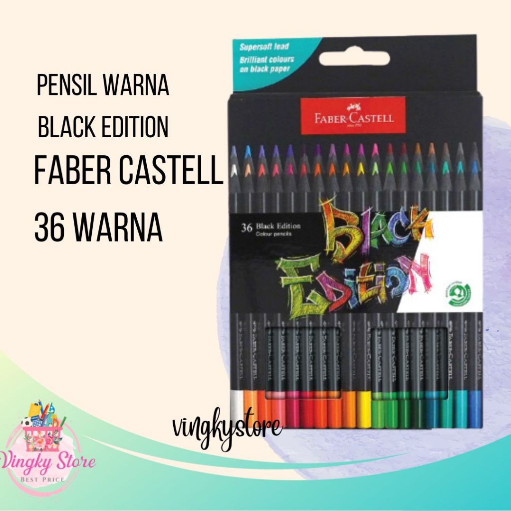 Faber Castell Black Edition Colored Pencils 36 Colors | Shopee Philippines