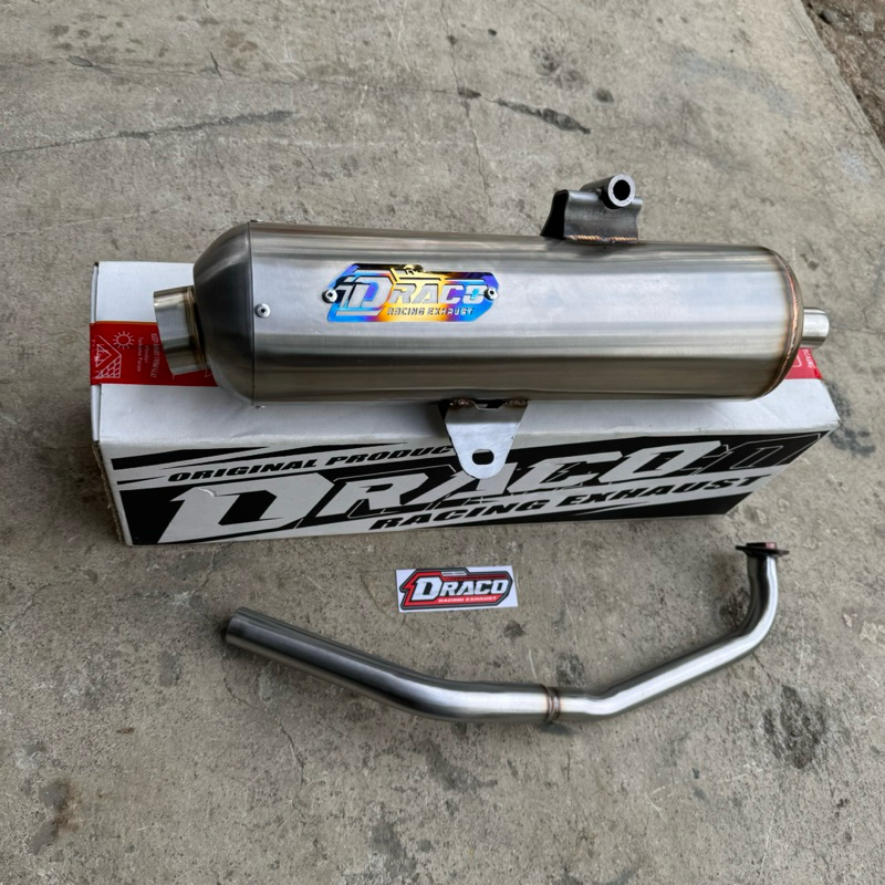Draco std racing exhaust stainless steel half full filter Vario aerox ...
