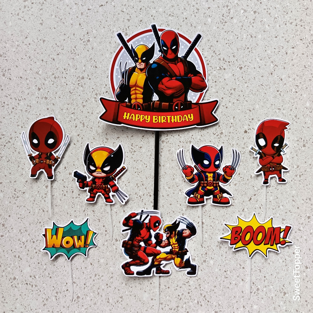 DEADPOOL WOLVERIN Topper Cake Decoration | Shopee Philippines
