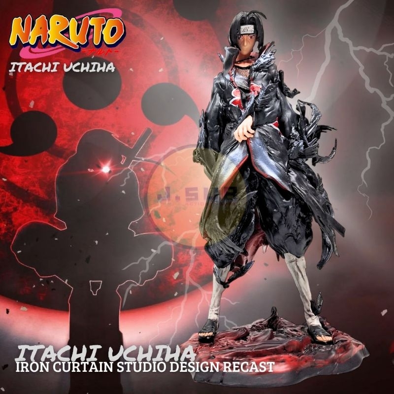 Itachi Uchiha Statue Naruto Iron Curtain Studio Action Figure | Shopee ...