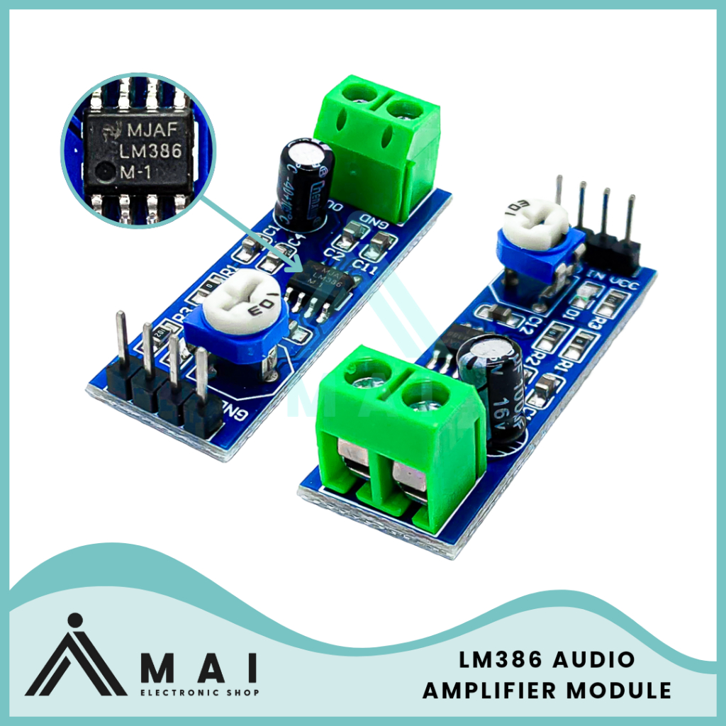 Lm386 Audio Amplifier Module 5V-12V with Adjustable Volume Control ...