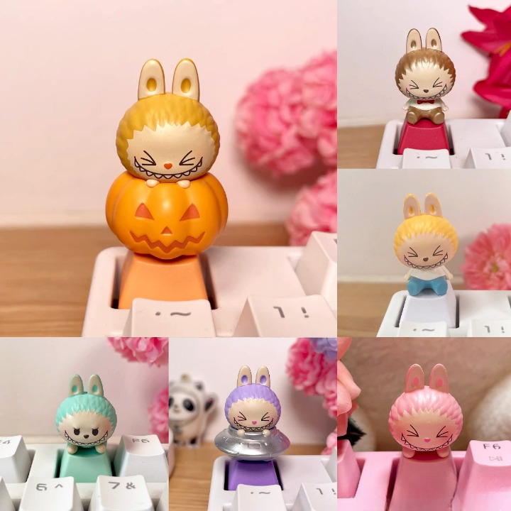 Labubu The Monster keycaps Mechanical keyboard ; Artisan keycaps ...