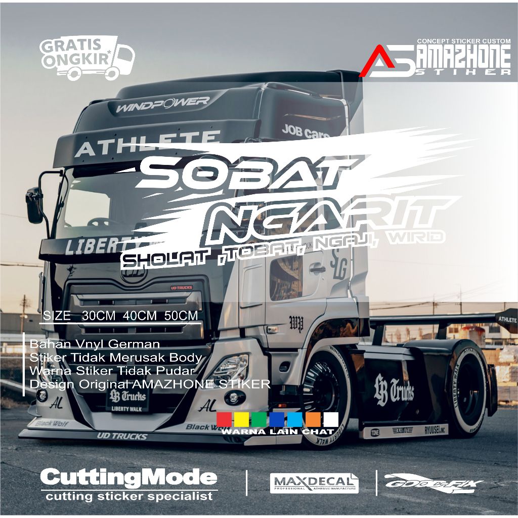 Repat ngarit truck stickers, cutting variations of the pickup truck ...