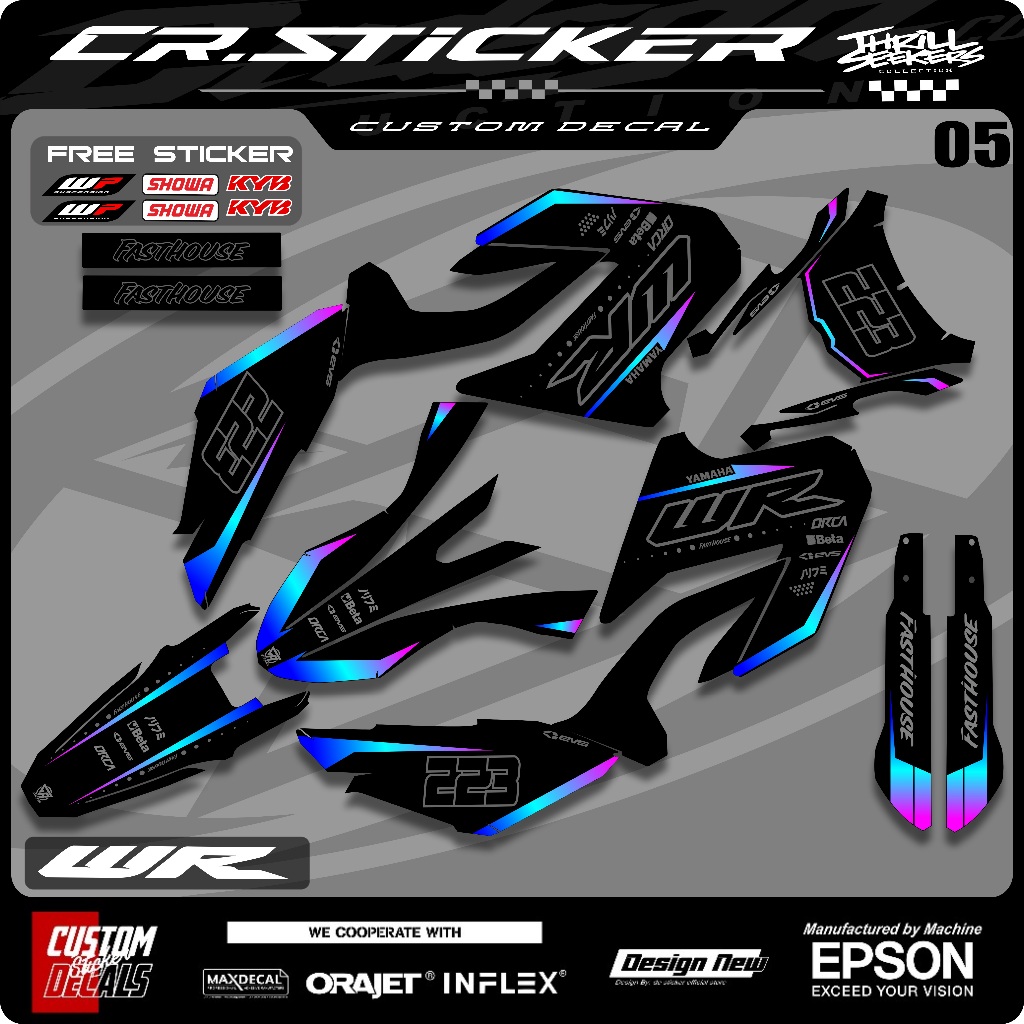 Decal WR 155 Full body Supermoto Bebas Custom - Dekal Sticker Cross ...