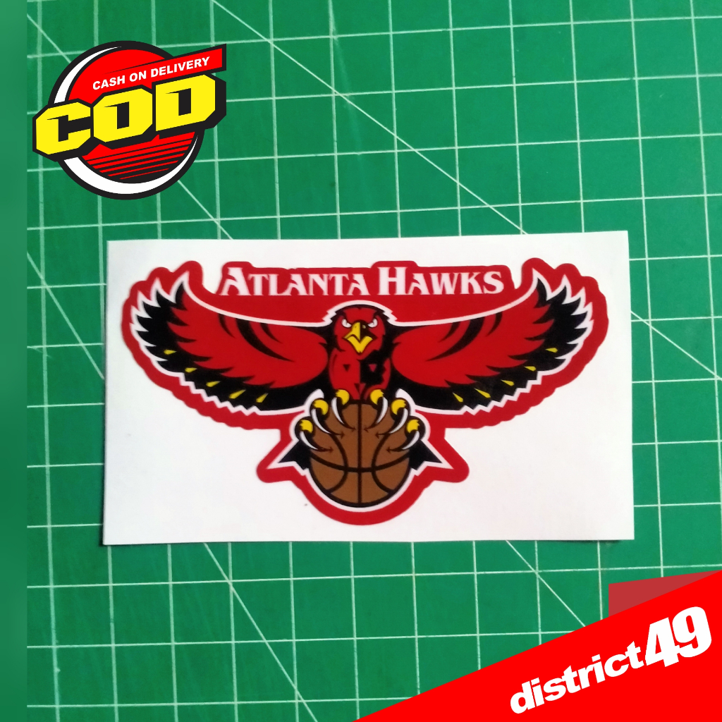 Atlanta HAWKS NBA Stickers - Waterproof Glossy Laminate Print Cut ...