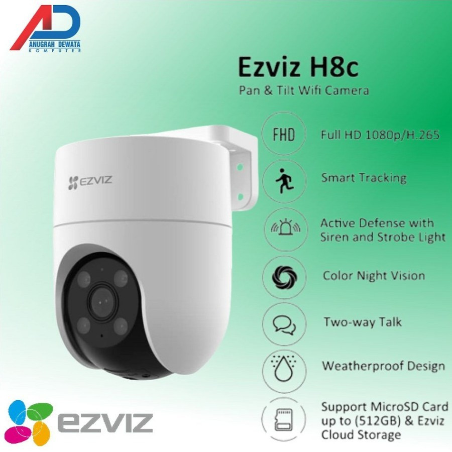 Ezviz H8C 2MP SMART CCTV WIFI IP CAMERA OUTDOOR ROTATE 360 | Shopee ...