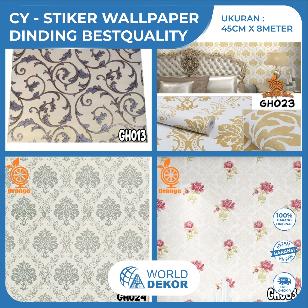3d Batik Wall Wallpaper Aesthetic Wall Stickers 45cm x 8m Batik Motif ...