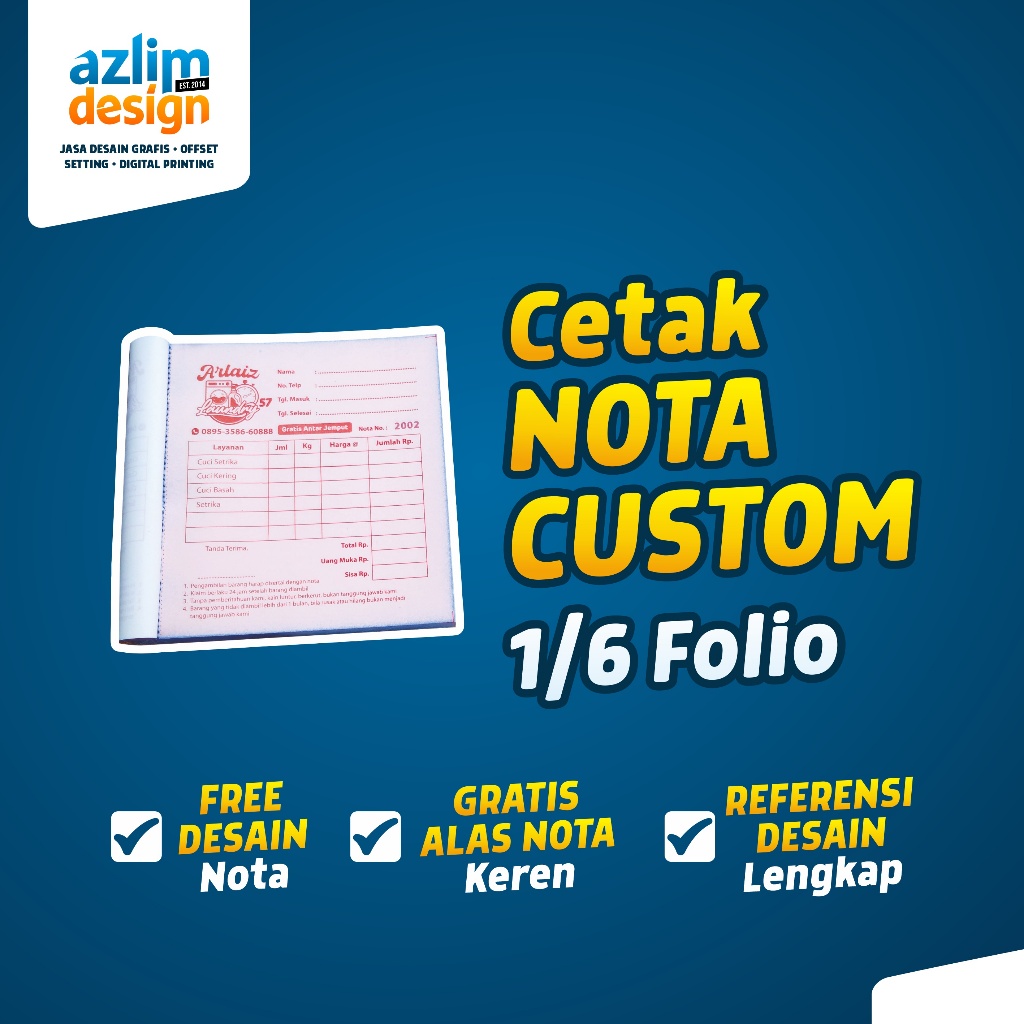 Custom Order Store Notes (1/6 Folios) 2ply And 3ply | Shopee Philippines