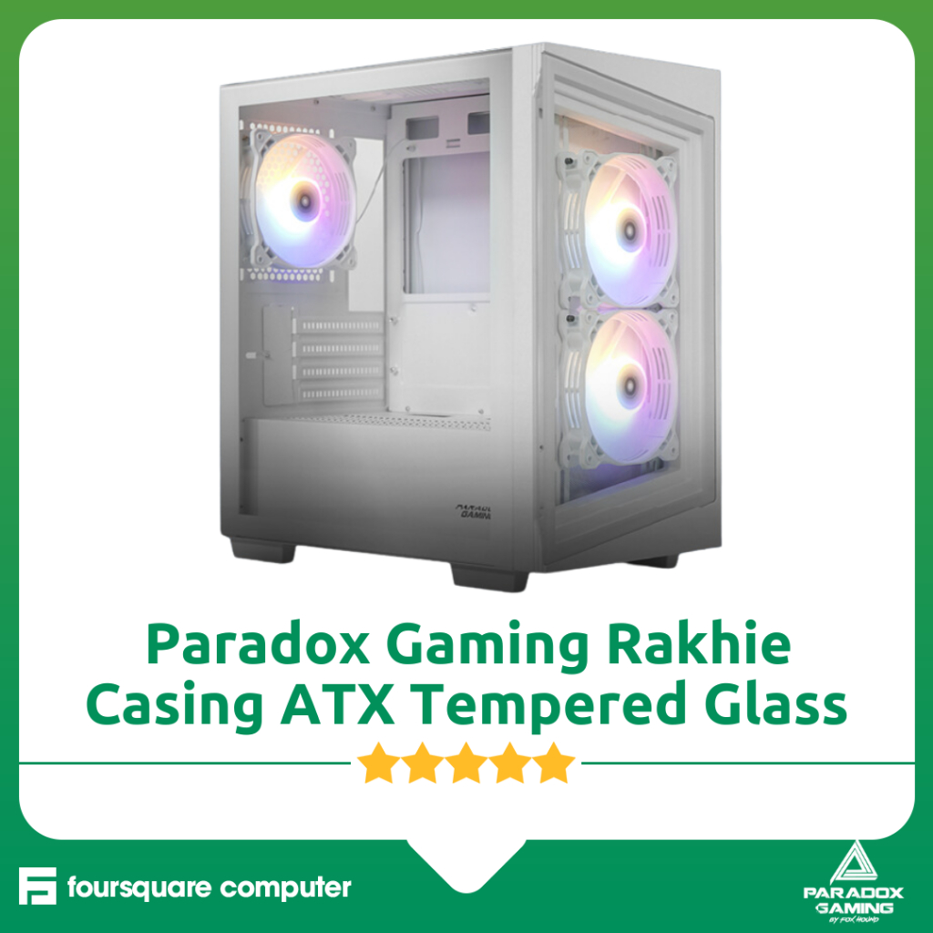 Paradox Gaming Rakhie White Computer Case + 3x Fan RGB | Pc Case Micro ...