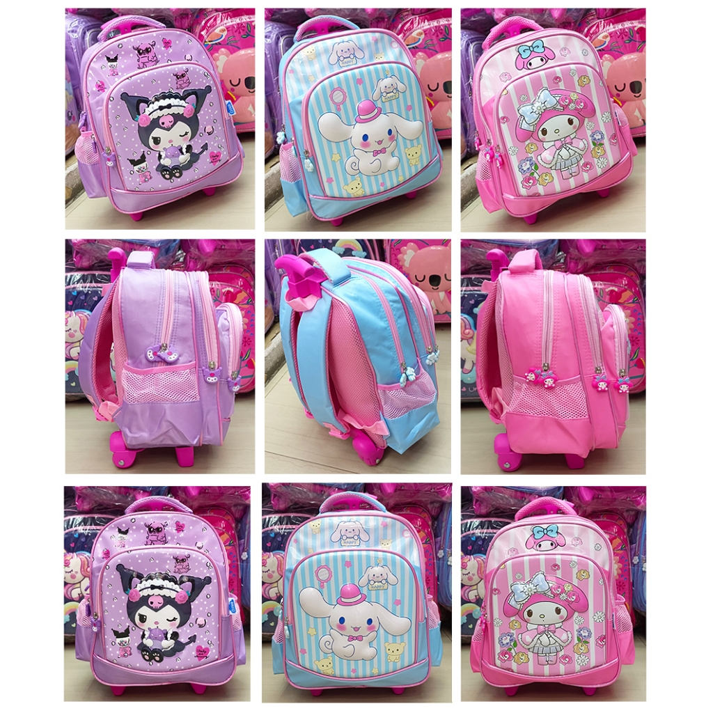 12.12 TROLLEY Push Wheel TROLLEY BAG FOR GIRLS KINDERGARTEN SCHOOL ...