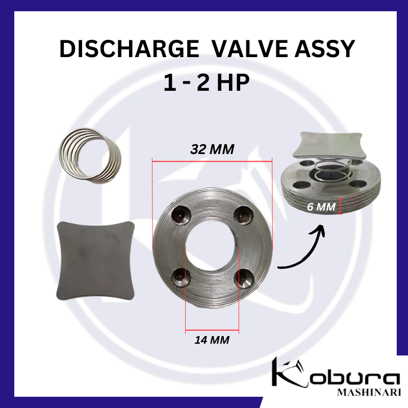 Discharge Valve Assy 1 - 2 HP or Discharge Set Variant + Inlet Valve ...
