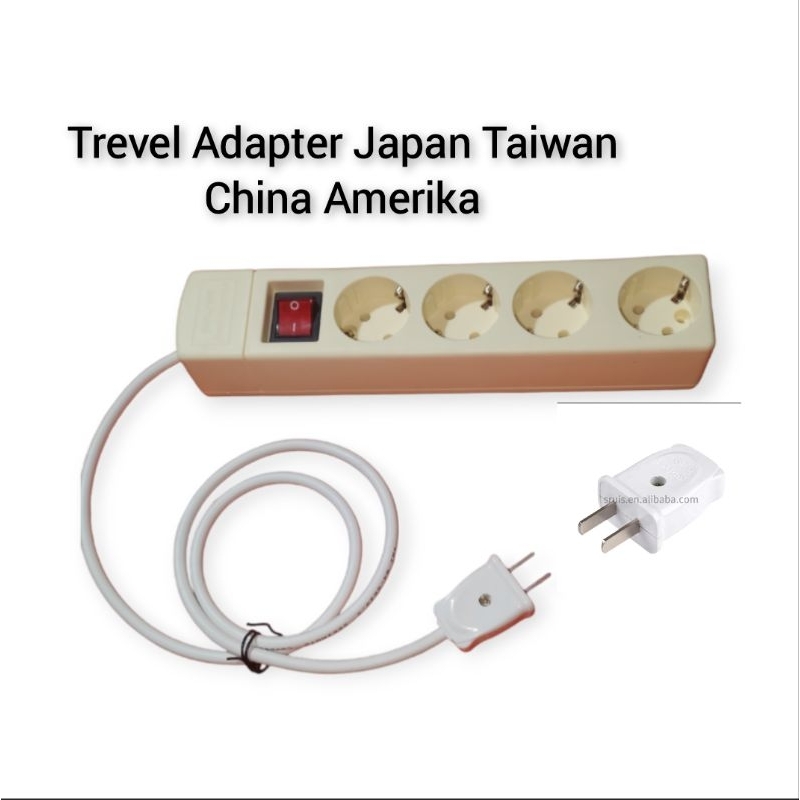 2 Pin foot electric Plug Taiwan Japan US Plug Adapter Over Plug ...