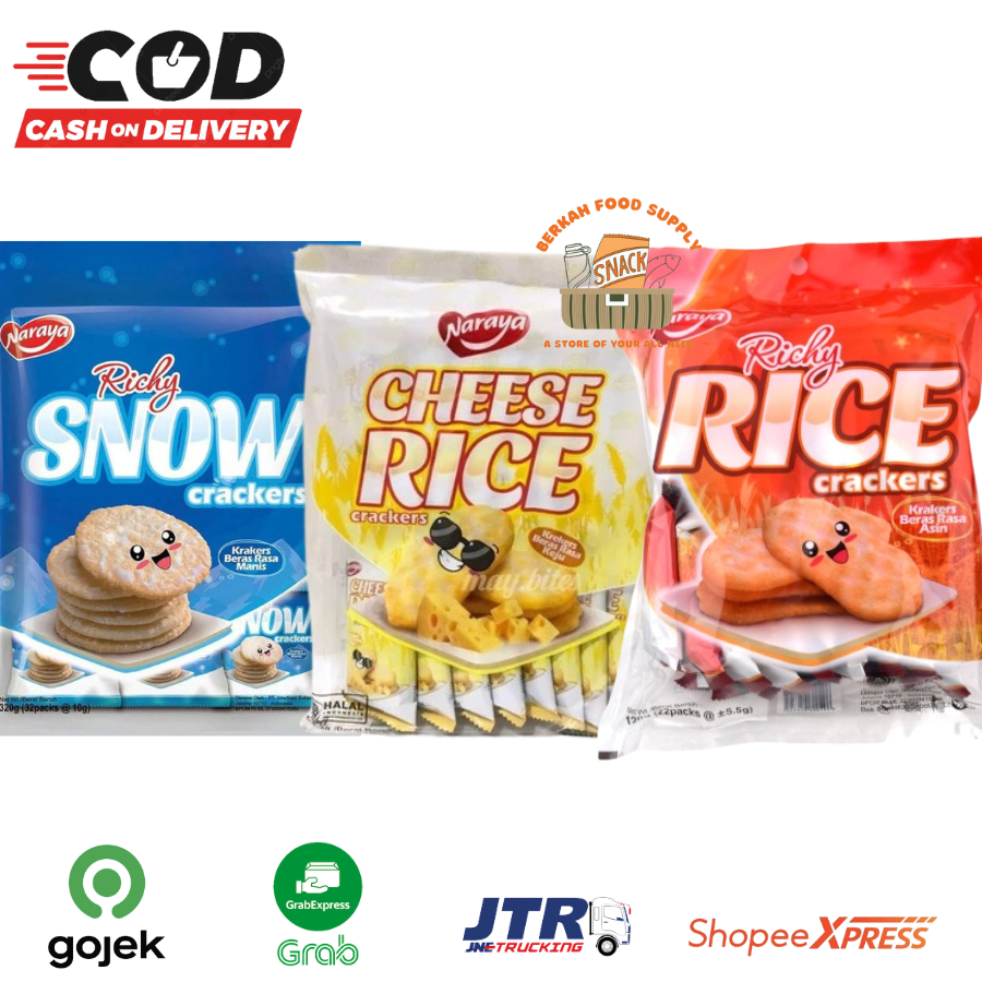 Berkah] Naraya Richy Rice Crackers Snow Crackers Cheese Rice Crackers ...