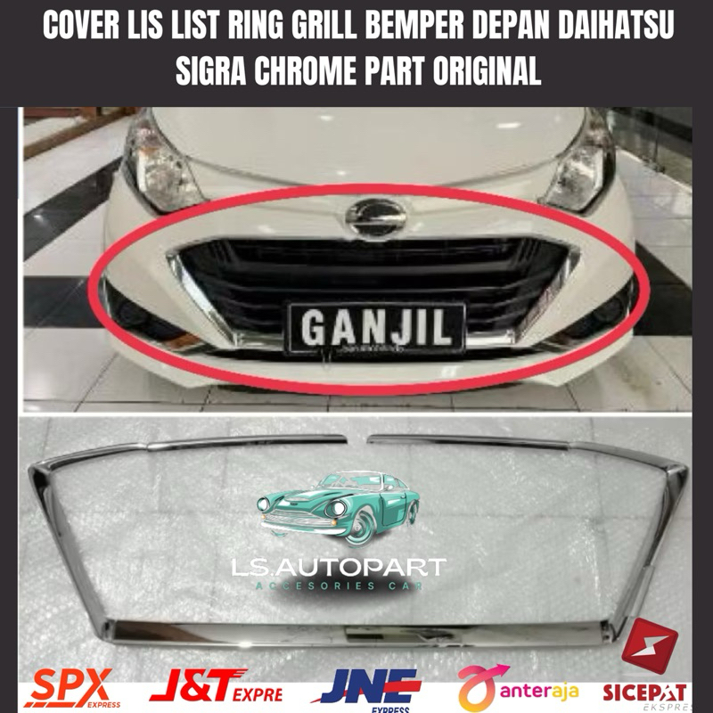Original DAIHATSU SIGRA CHROME FRONT BUMPER GRILL RING LIST COVER ...