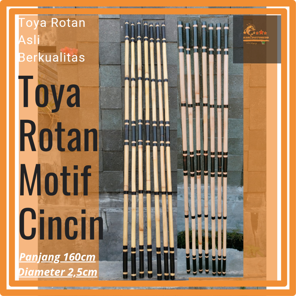 RATTAN TOYA - PENCAK SILAT TOYA - RATTAN STICK WITH MOTIF - RATTAN TOYA ...