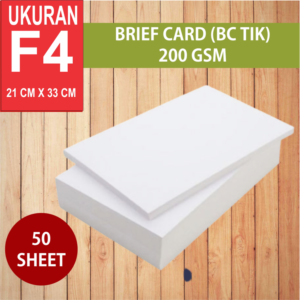 Bc ICT 200 gsm F4 paper contains 50 sheets / HVS BC Paper Thick Smooth ...