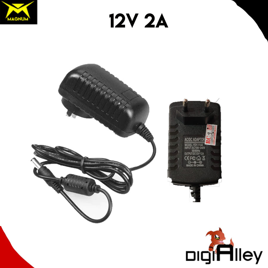 Cctv Adapter 12V 2A Power Supply Camera LED 12 Volt 2 Ampere MAGNUM | Shopee Philippines