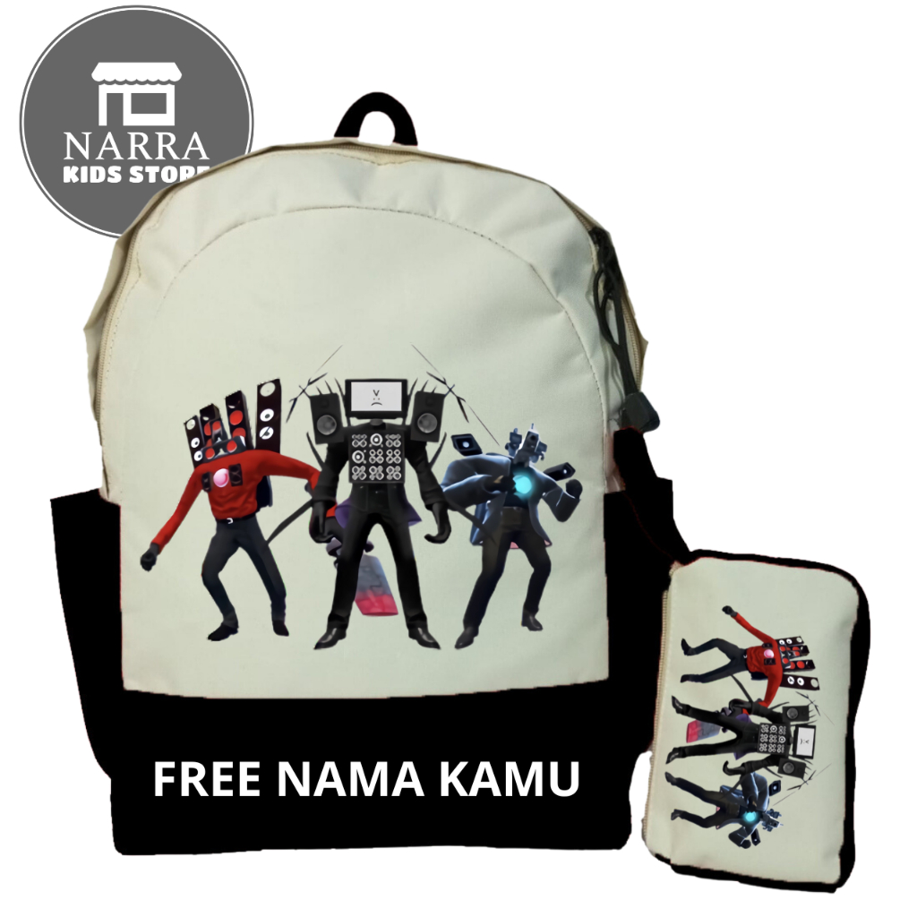 Custom School Children's Backpack with Titan Speakerman / Cameraman ...