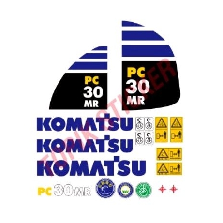 Komatsu PC30MR Mini Excavator Sticker, Heavy Equipment Sticker | Shopee ...