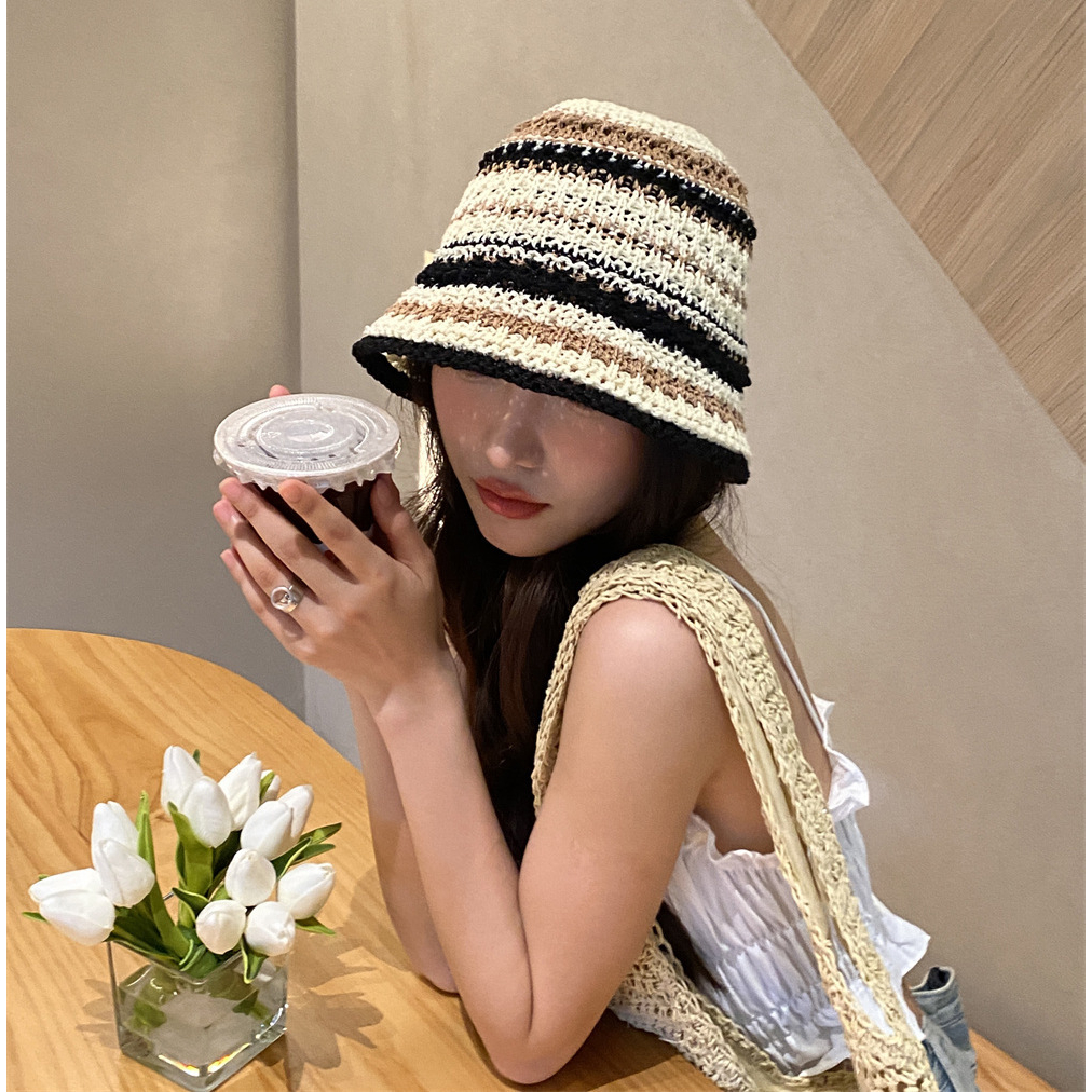 Caliloops Korean Women's Baifern Knitted Bucket Hat Premium Thick Loi ...