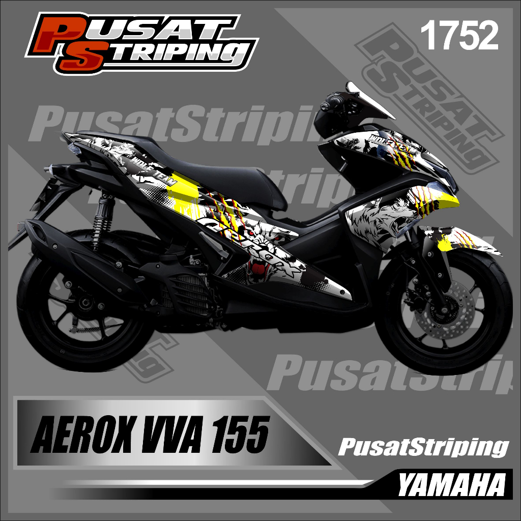 Aerox VVa Motorcycle Sticker Decal 155- Decal Free Custom Design Like2 ...