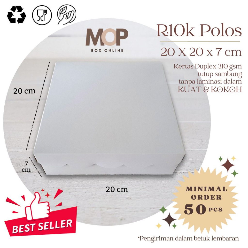 PUTIH Rice Box 20x20 R10k Plain White Rice Box Catering Rice Box ...