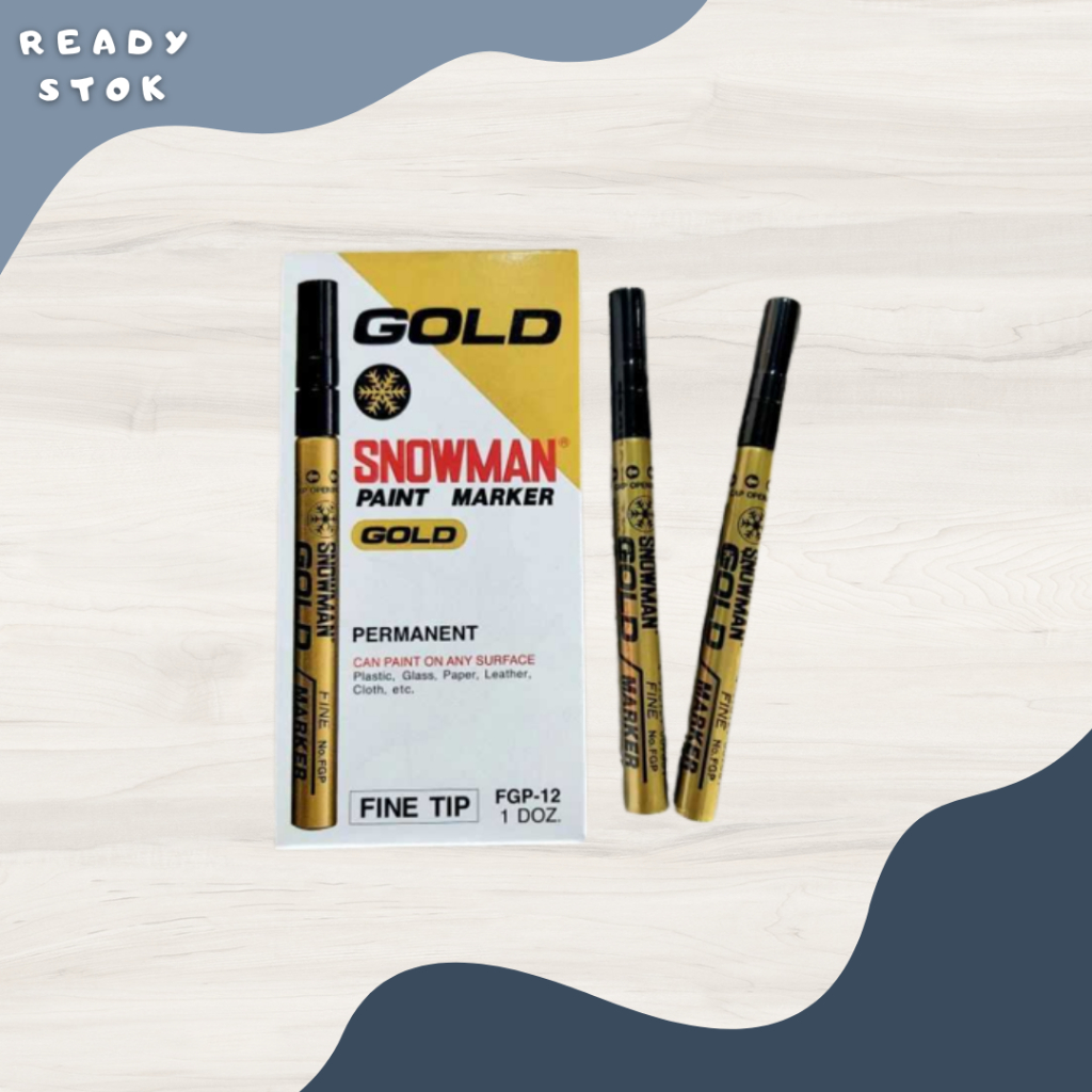 Permanent PAINT MARKER/PAINT MARKER Ox-12 SNOWMAN/GOLD PAINT MARKER ...