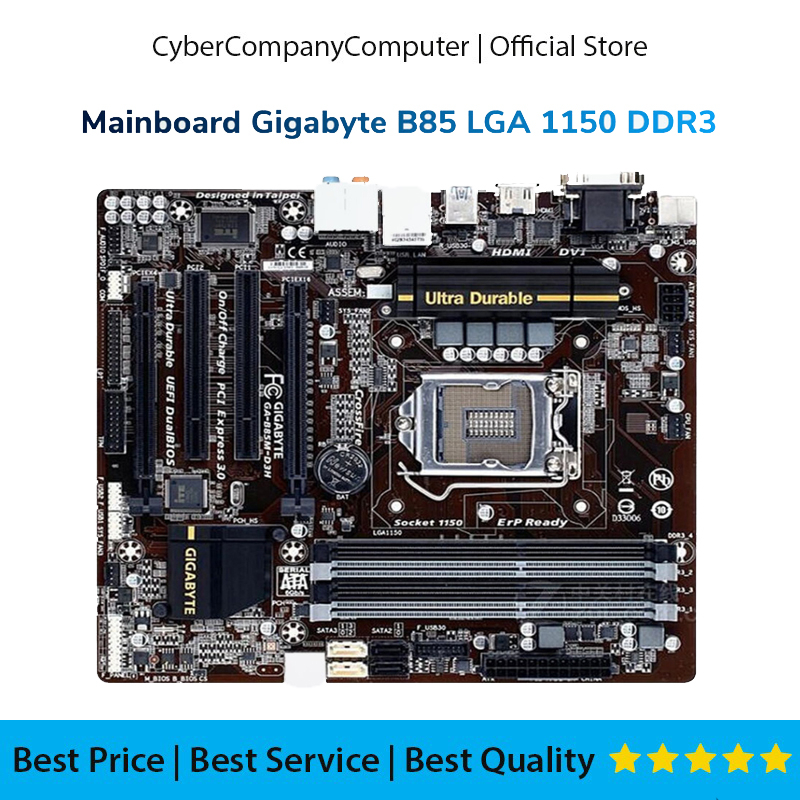 Intel Gigabyte B85 LGA 1150 DDR3 Mainboard Support Gen4 | Shopee ...