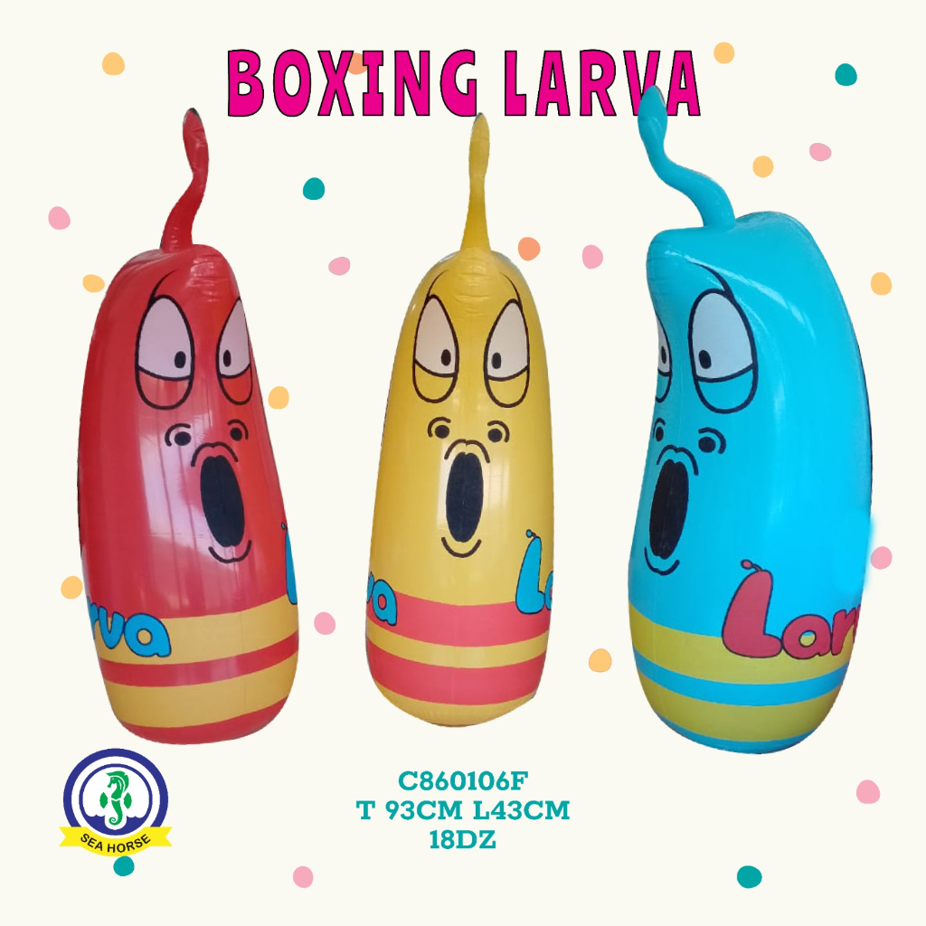 Children's Toy Balloon Boxing Samsak 3-D Bop Bag Inflatable Larva PVC ...