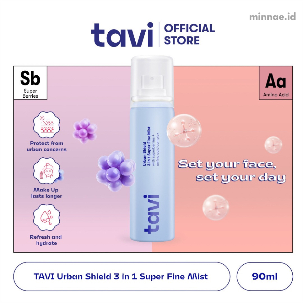 Tavi Urban Shield 3 in 1 Super Fine Mist 90ml - Face Mist Protects And ...