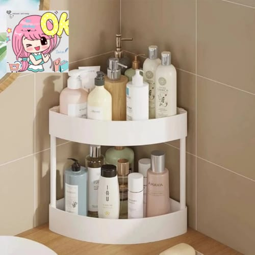 Multipurpose Stacking Rack Cosmetic Rack 2-Tier Storage Rack Plastic ...