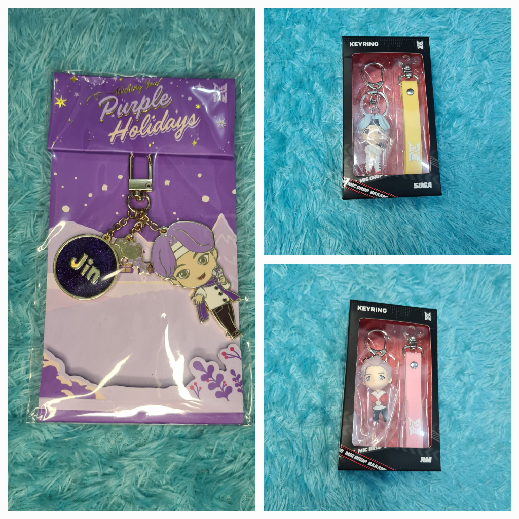 GANTUNGAN Keyring Keychain TinyTan Jin Suga RM Namjoon BTS Official Merchandise | Shopee Philippines