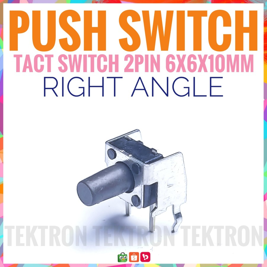 Tact SWITCH 6X6X10MM Right Angle Tactile Push On Bell Momentary Type ...
