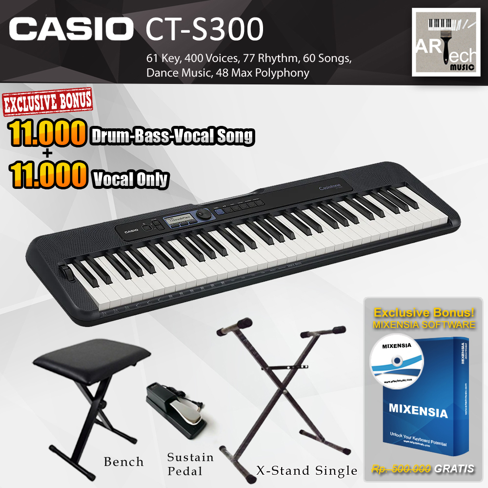 Casio CTS300/CT S300/CTS 300 Keyboard Official Warranty | Shopee ...