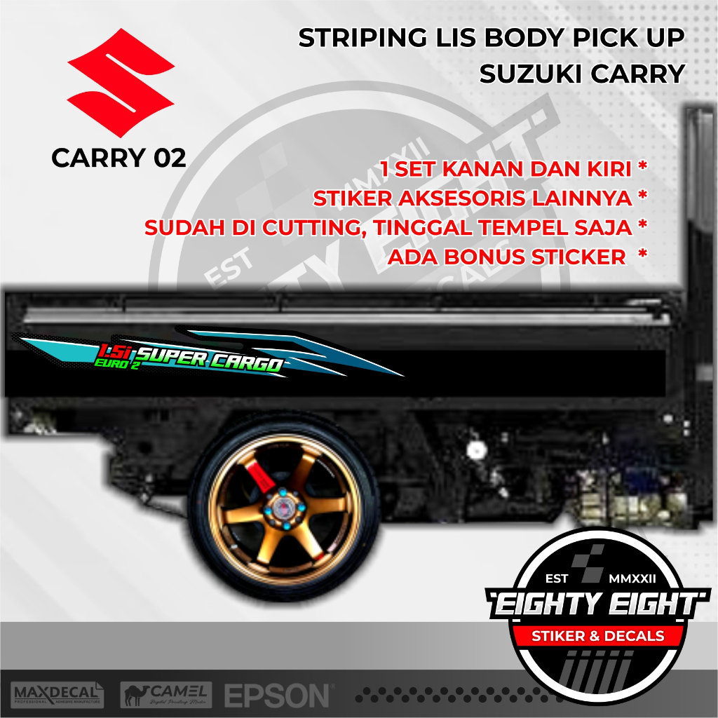 Sticker Variation Bak Pick Up Sticker Striping Lis Body Pick Up Suzuki ...