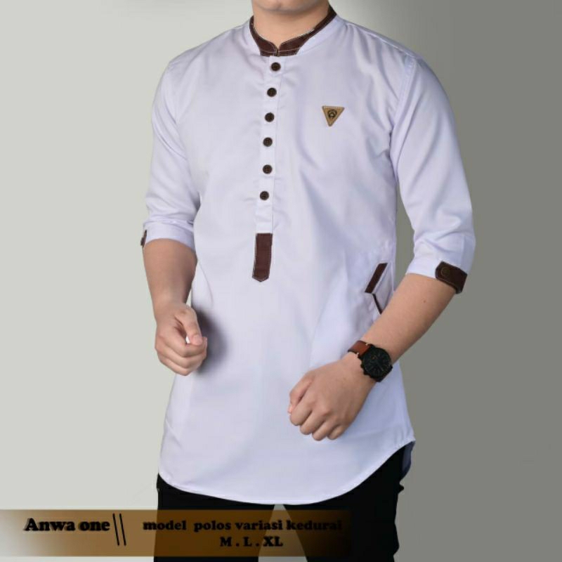 Baju KOKO PAKISTAN KURTA MODEL LIST 3/4 SLEEVES ORIGINAL ANWA ONE (pay ...