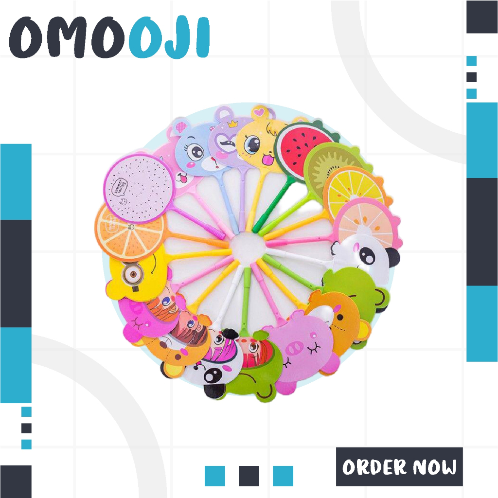 Omooji - Fan Gel Pen / Animal & Fruit Fan Pen / Cute Character Fan Pen ...