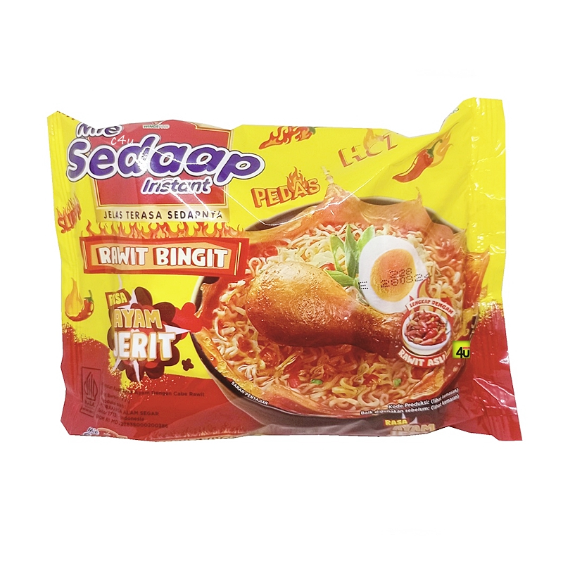 Sedaap RAWIT BINGIT - Extra Spicy Instant Noodles - 1 bks | Shopee ...