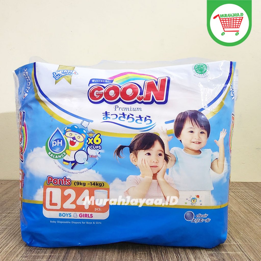 Goon Baby Diapers Premium Pants Massara Sara Jumbo L24 (9-14 kg) | Shopee Philippines