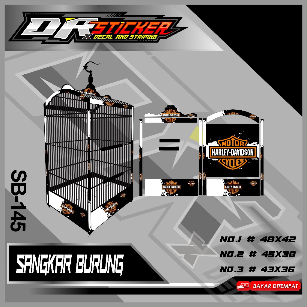Stickers Ready To Ship!!! Decal Sticker Cage Lovebird MOTOR CYCLES ...