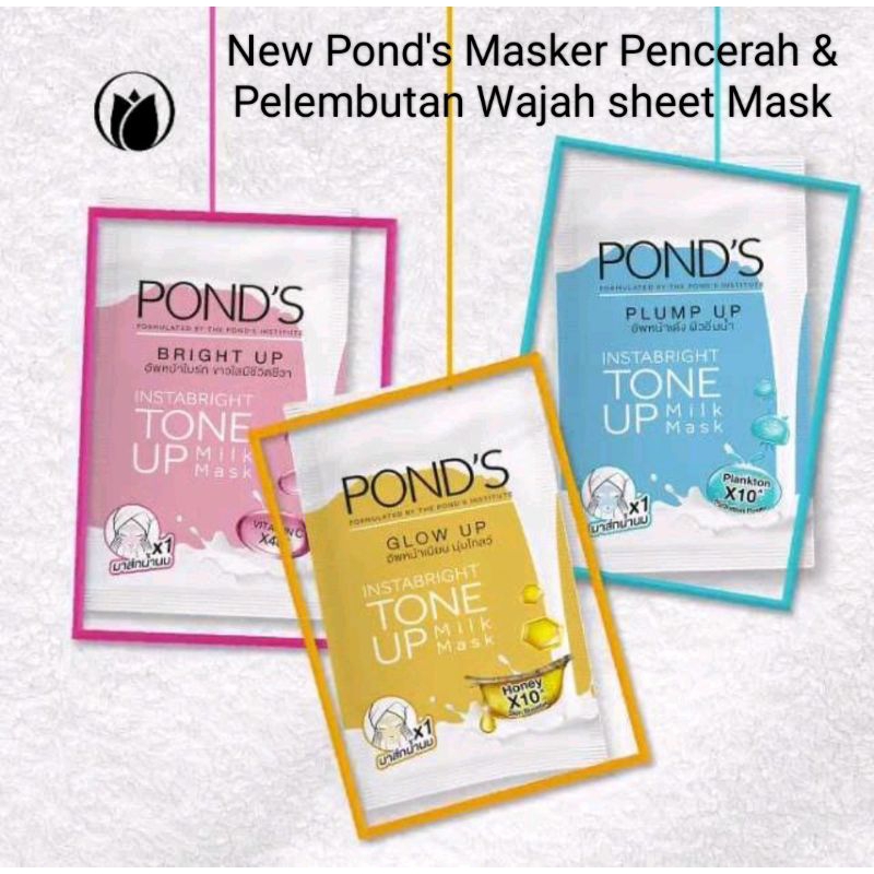 Pond's Facial Brightening Mask Extract White Tone-up Milk Multivitamin ...