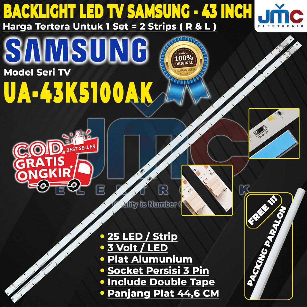 SAMSUNG TV Backlight 43 Inch UA43K5100AK UA43K5100 Louvre 43" L_160919 ...