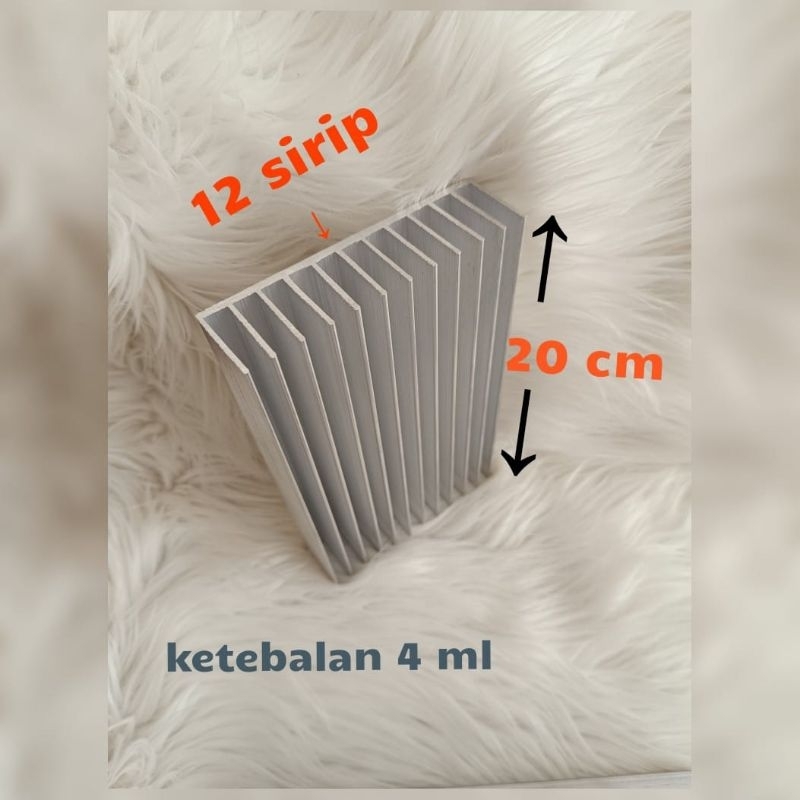 Heatsink Cooling 12 Fins 20cm hs 12s 20cm Thickness 4mm | Shopee Philippines