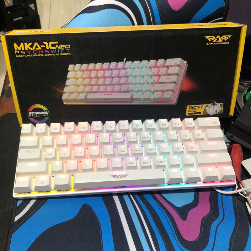 60% armaggeddon mka1c Neo psychswift 61 keys mechanical gaming keyboard ...