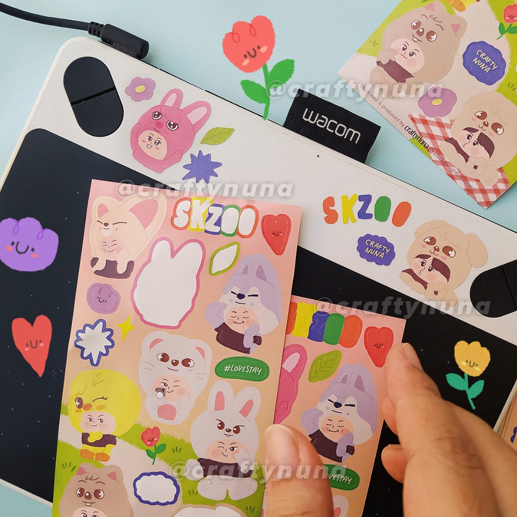 SKZOO FANART STICKER SET deco skz stray kids fan art fanmade aesthetic ...