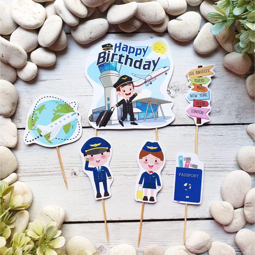 Pilot Cake Topper (6pcs) | Shopee Philippines