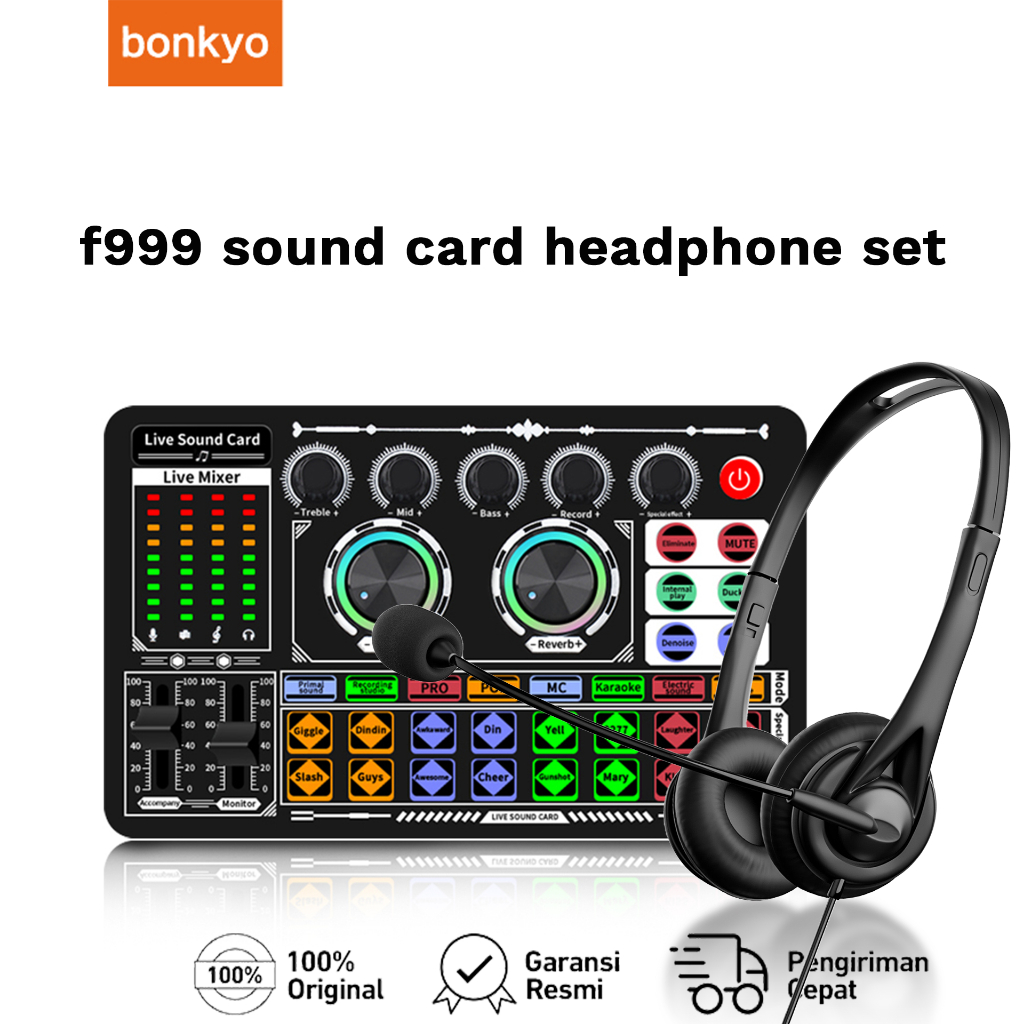 PERALATAN Bonkyo F999 sound card Singing Equipment set Or Live ...