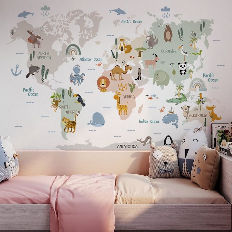 World Map Wall wallpaper sticker | Shopee Philippines