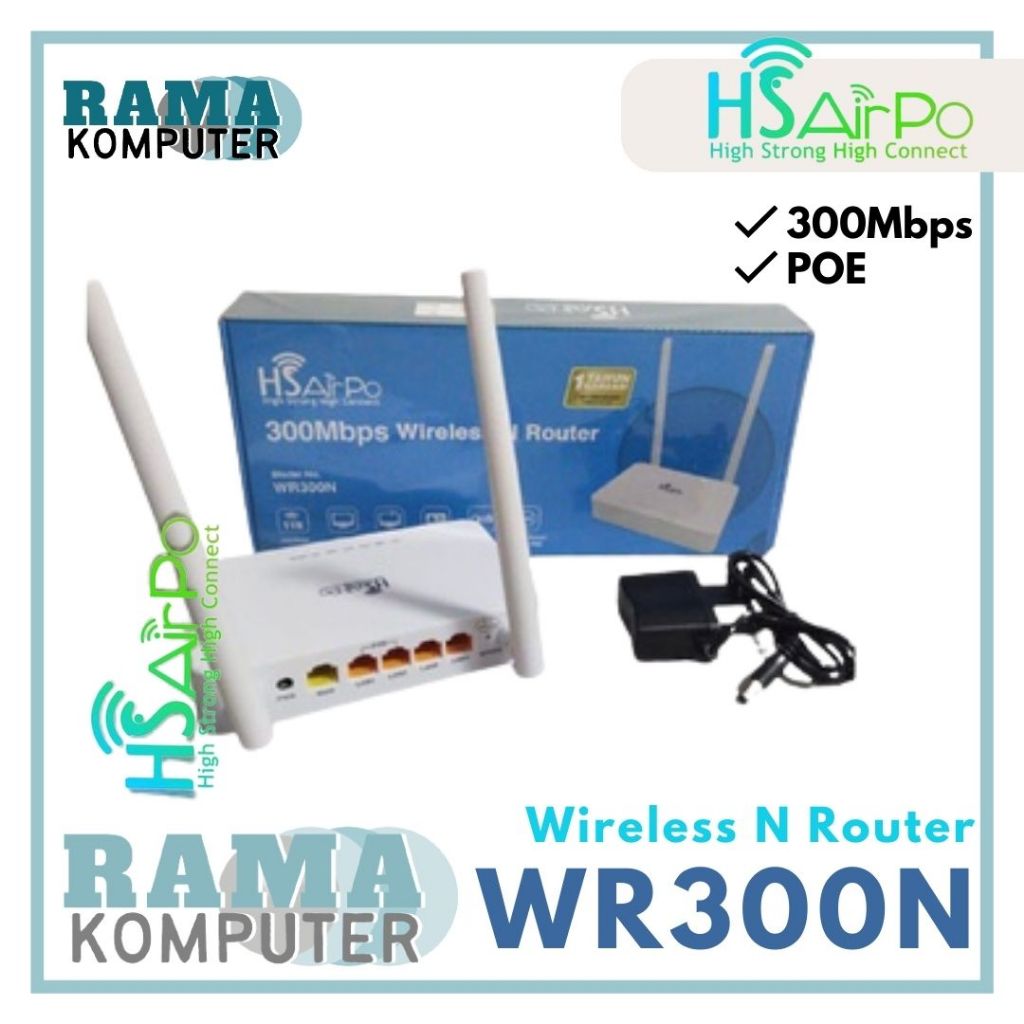 HS AIRPO WR300N 300Mbps WIRELESS N ROUTER | Shopee Philippines